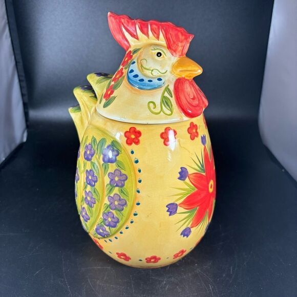 Fontana | Kitchen | Vintage Rooster Chicken Cookie Jar Canisterdario ...